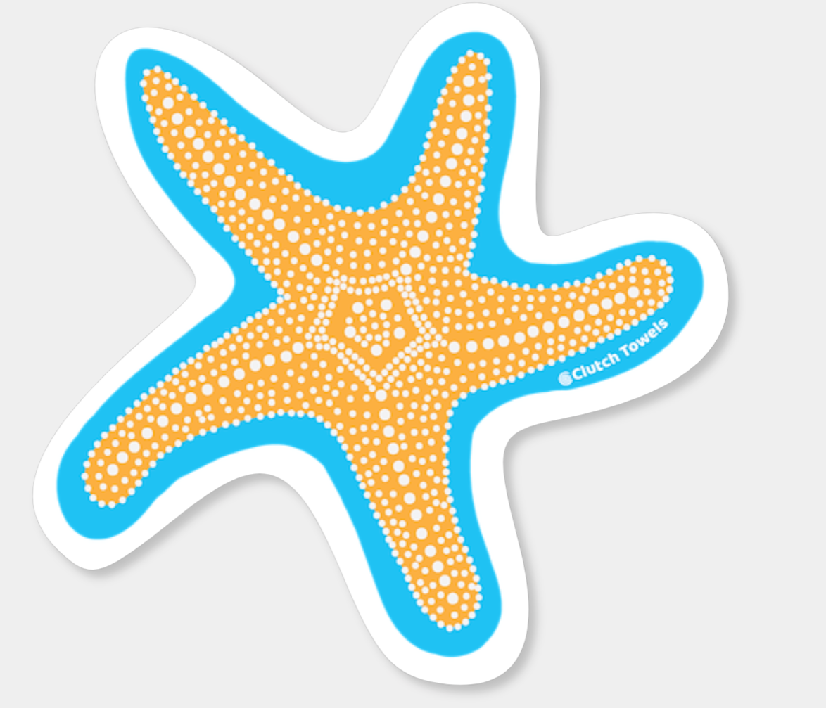 Sea Star Sticker – Clutch Towels
