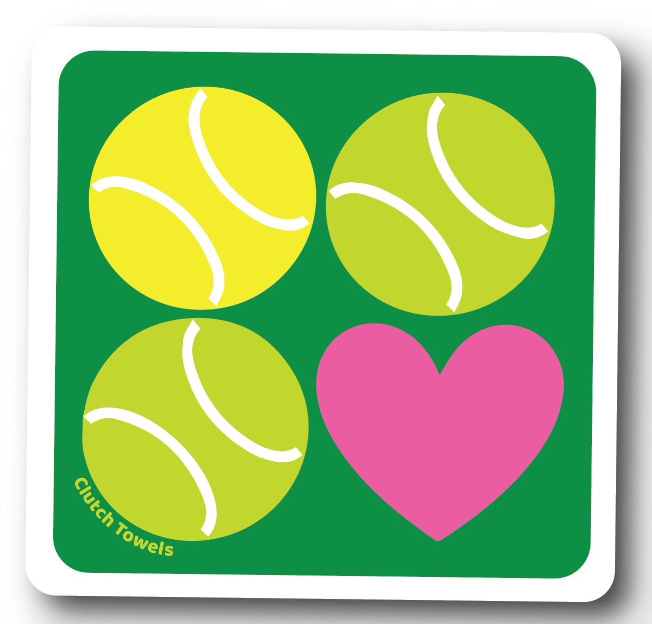 Love Tennis Sticker – Clutch Towels